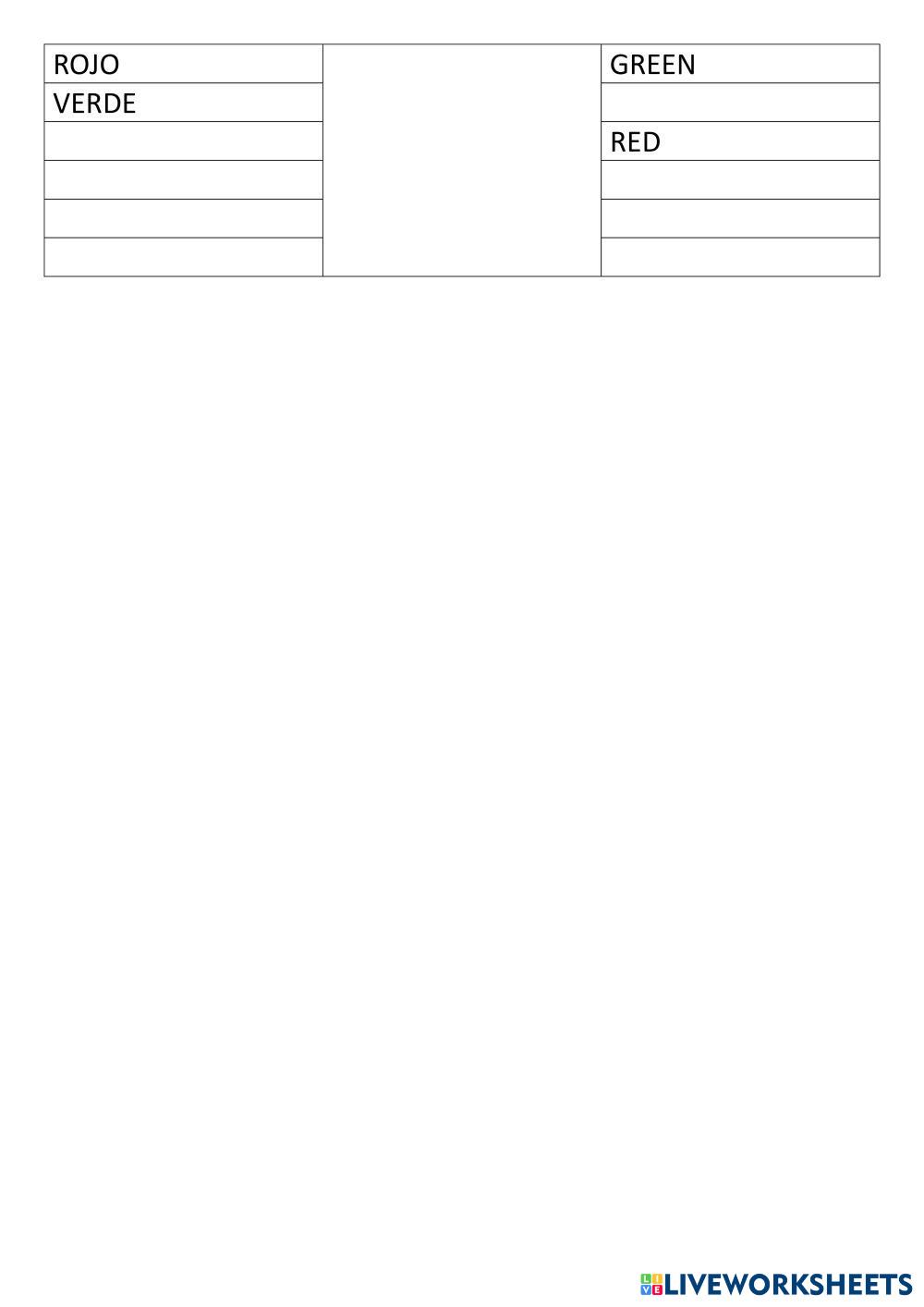 COLOR ROJO | Live Worksheets