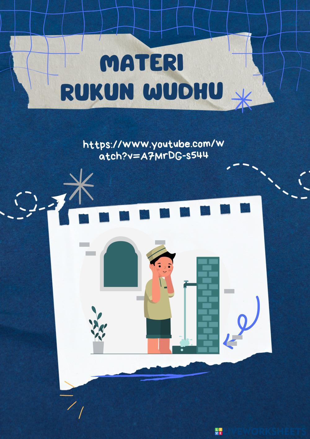 RUKUN WUDHU | Free Interactive Worksheets | 7671734