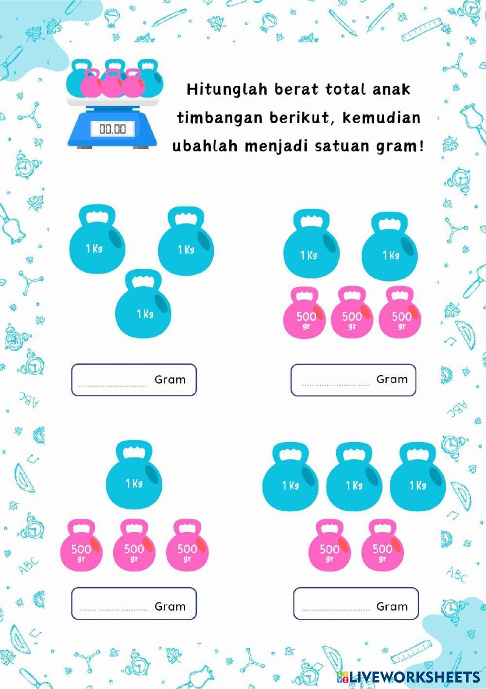 7672137 | LKPD Satuan Berat Matematika | Agustina Tri