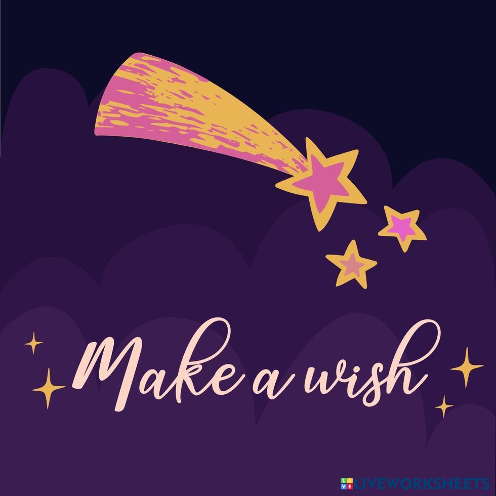 MAKE A WISH | Free Interactive Worksheets | 7672068