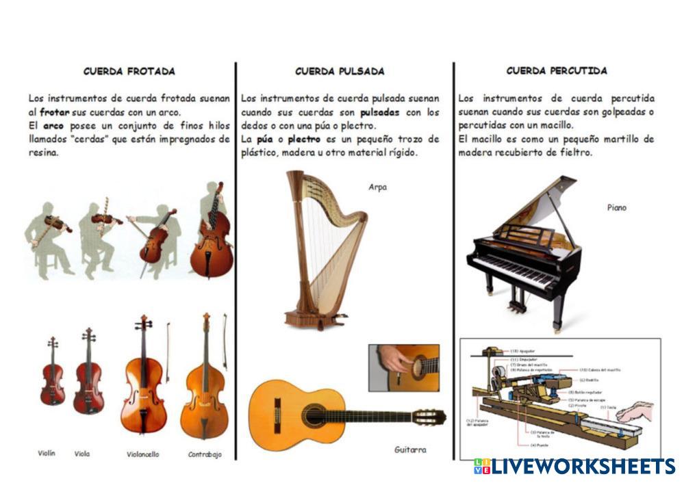 Instrumentos | Live Worksheets