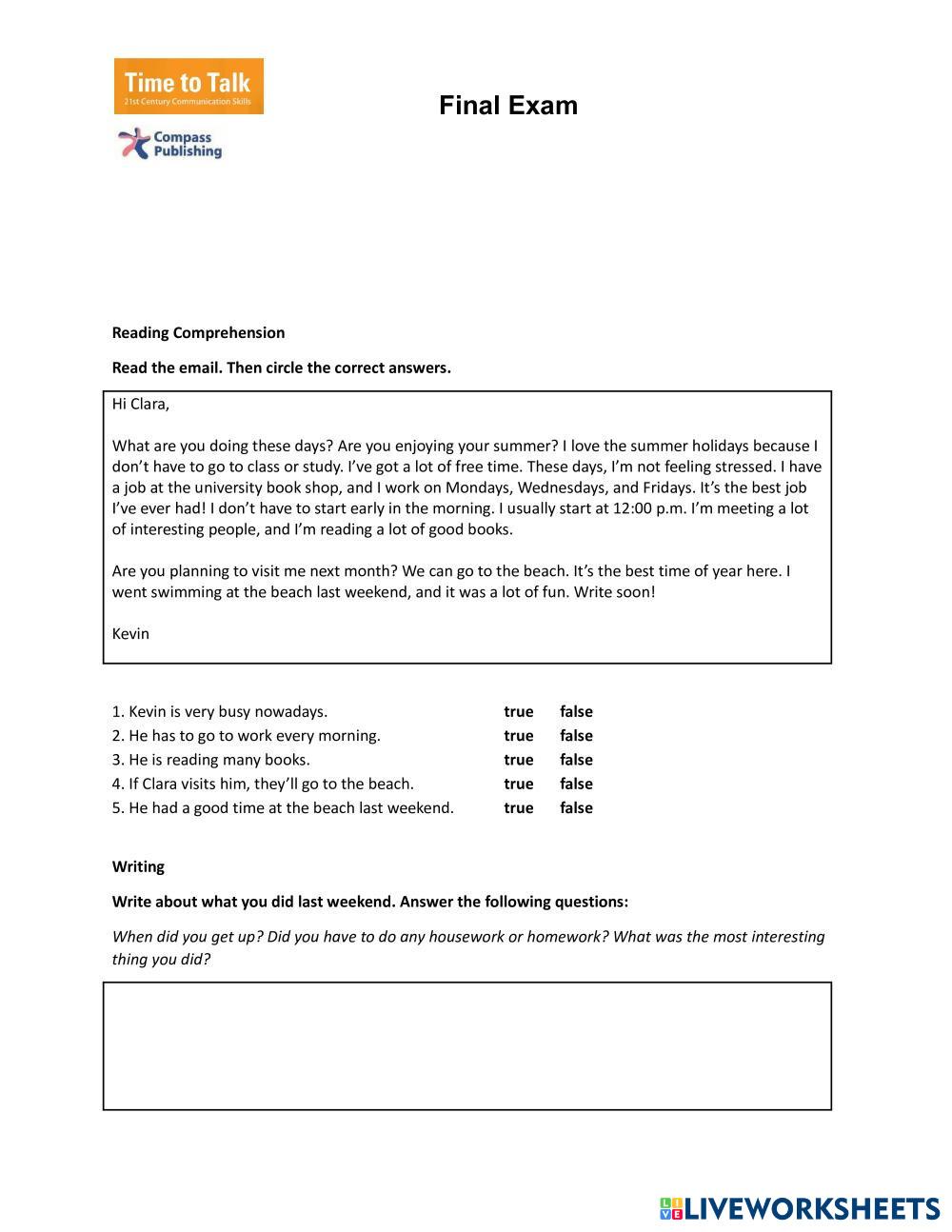 Time to Talk El… | Free Interactive Worksheets | 7673382