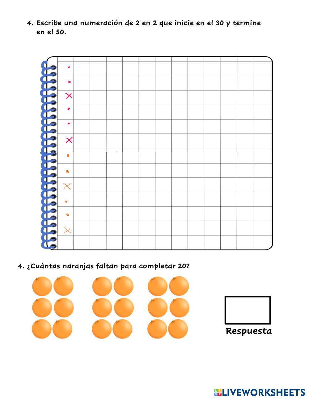 Contar de 5 en 5 | Live Worksheets