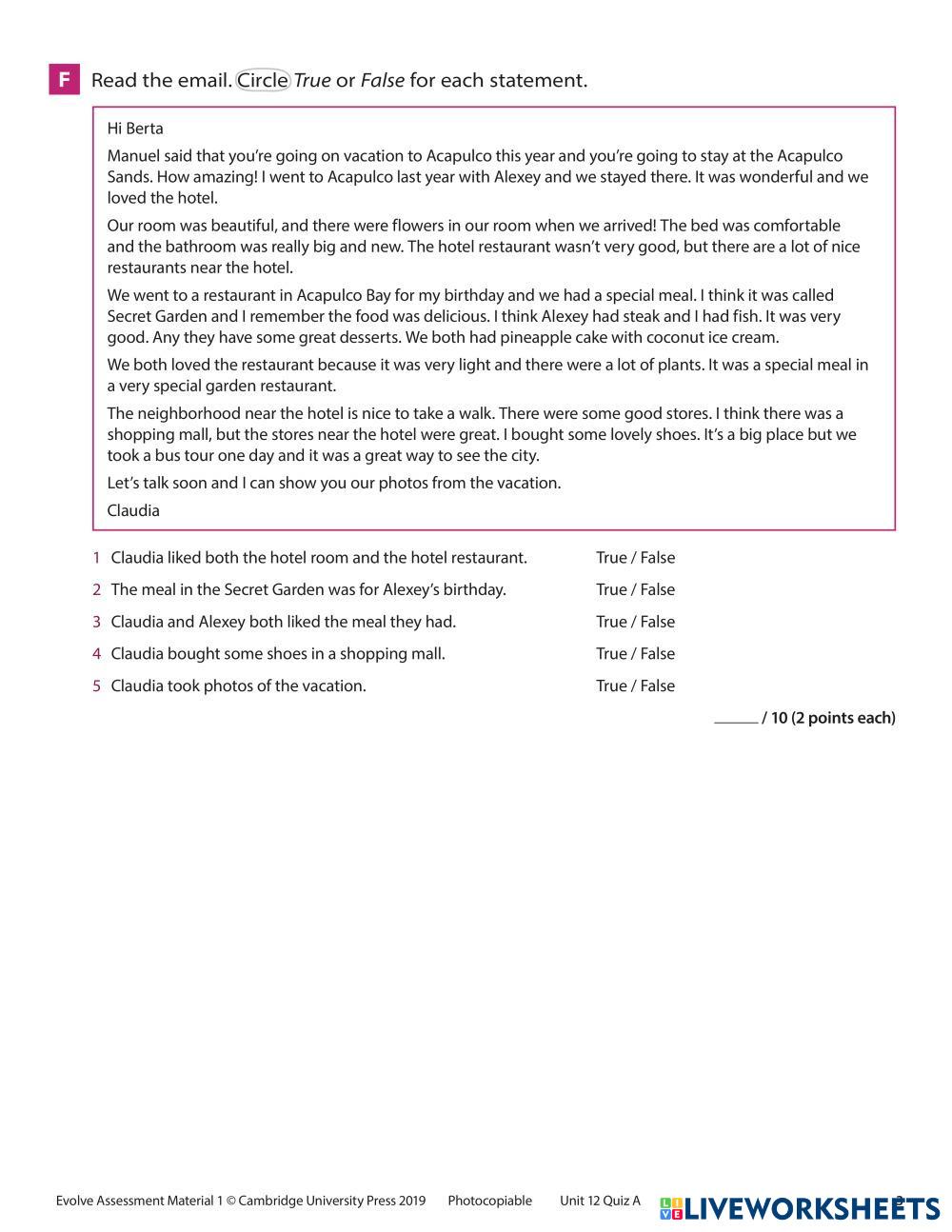 Evolve_L1_Unit … | Free Interactive Worksheets | 7673993