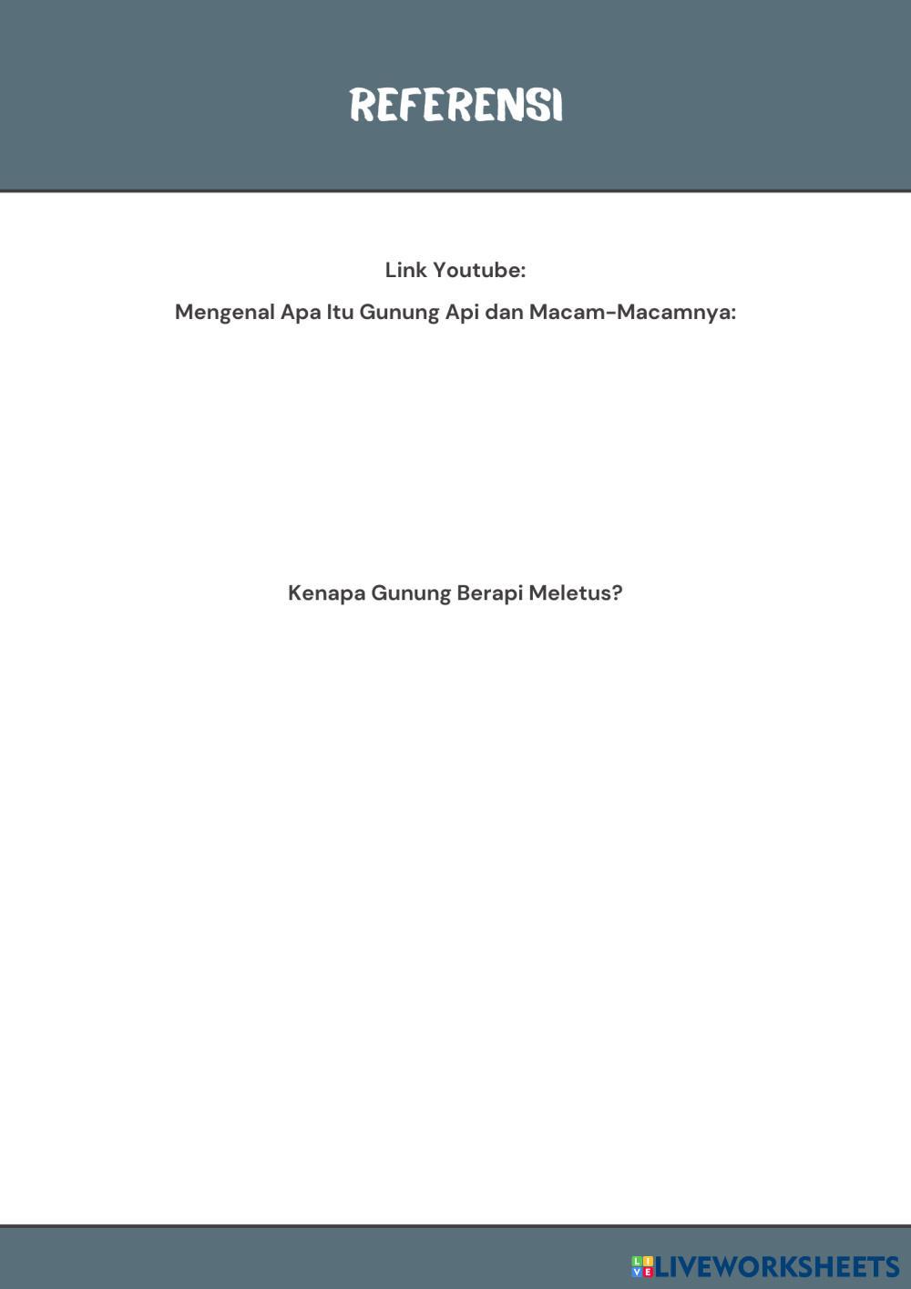 LKPD Gunung Ber… | Free Interactive Worksheets | 7675000