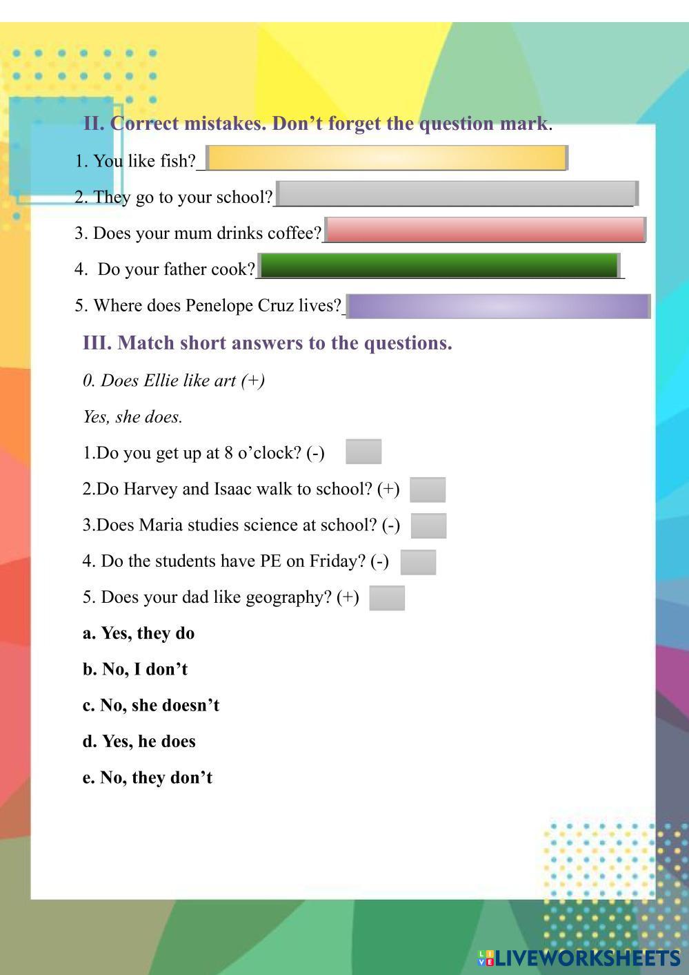 Prepare 5 Unit … | Free Interactive Worksheets | 7675740