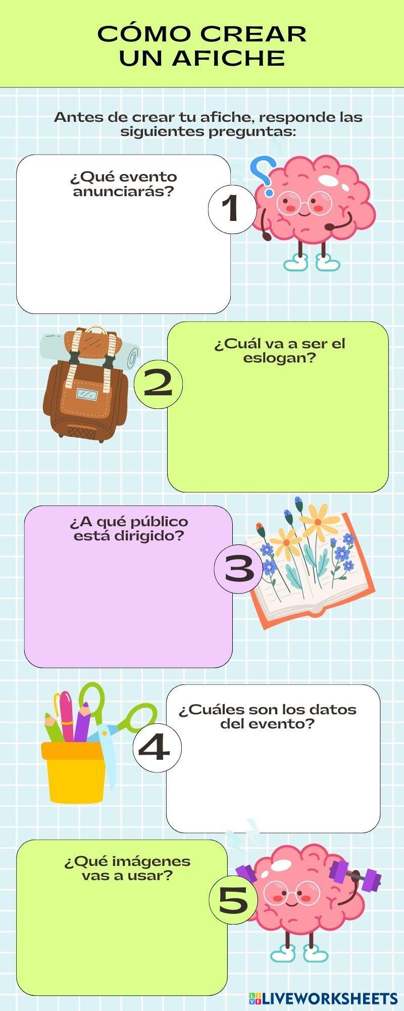¿Cómo hacer un … | Free Interactive Worksheets | 7676292