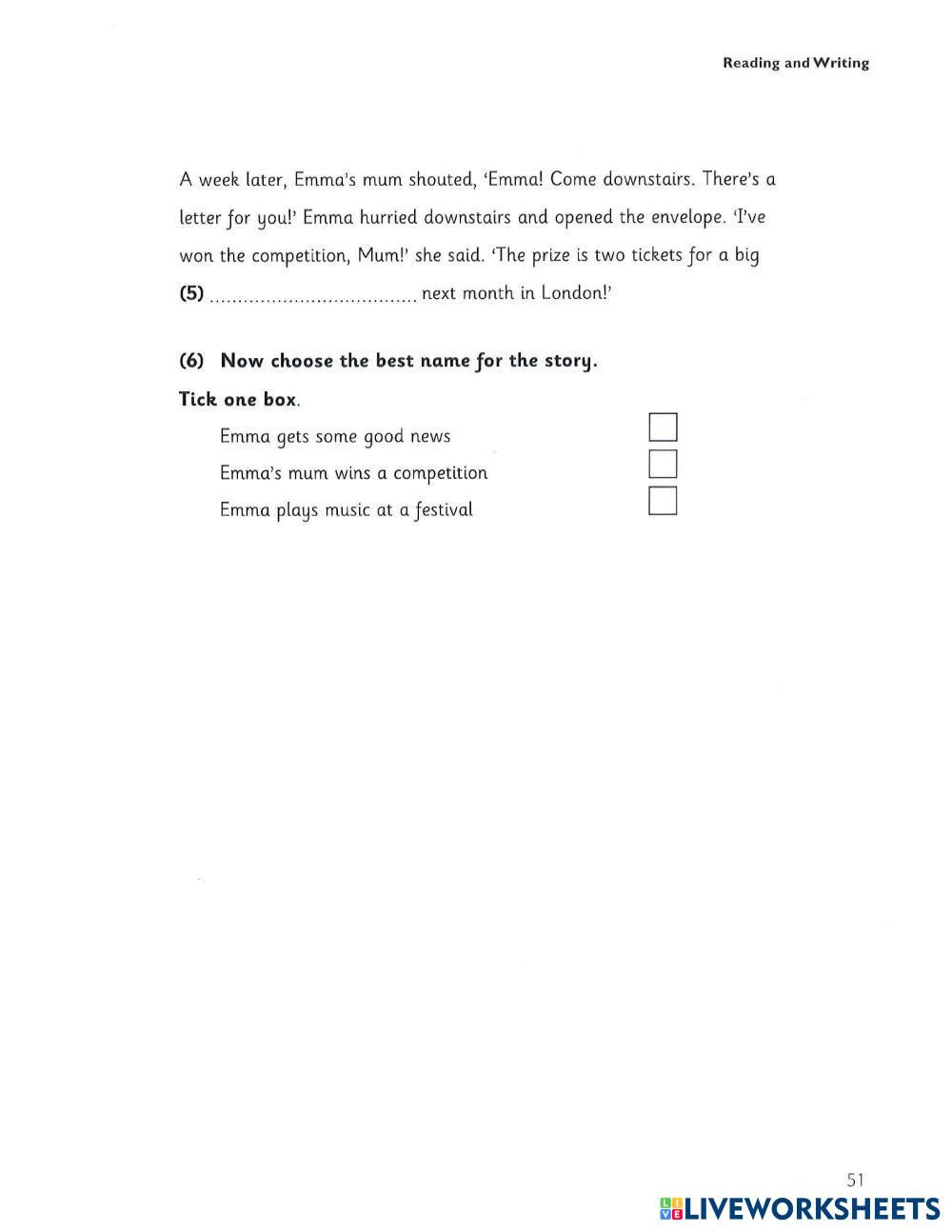 FLYERS 4 TEST 3… | Free Interactive Worksheets | 7676431