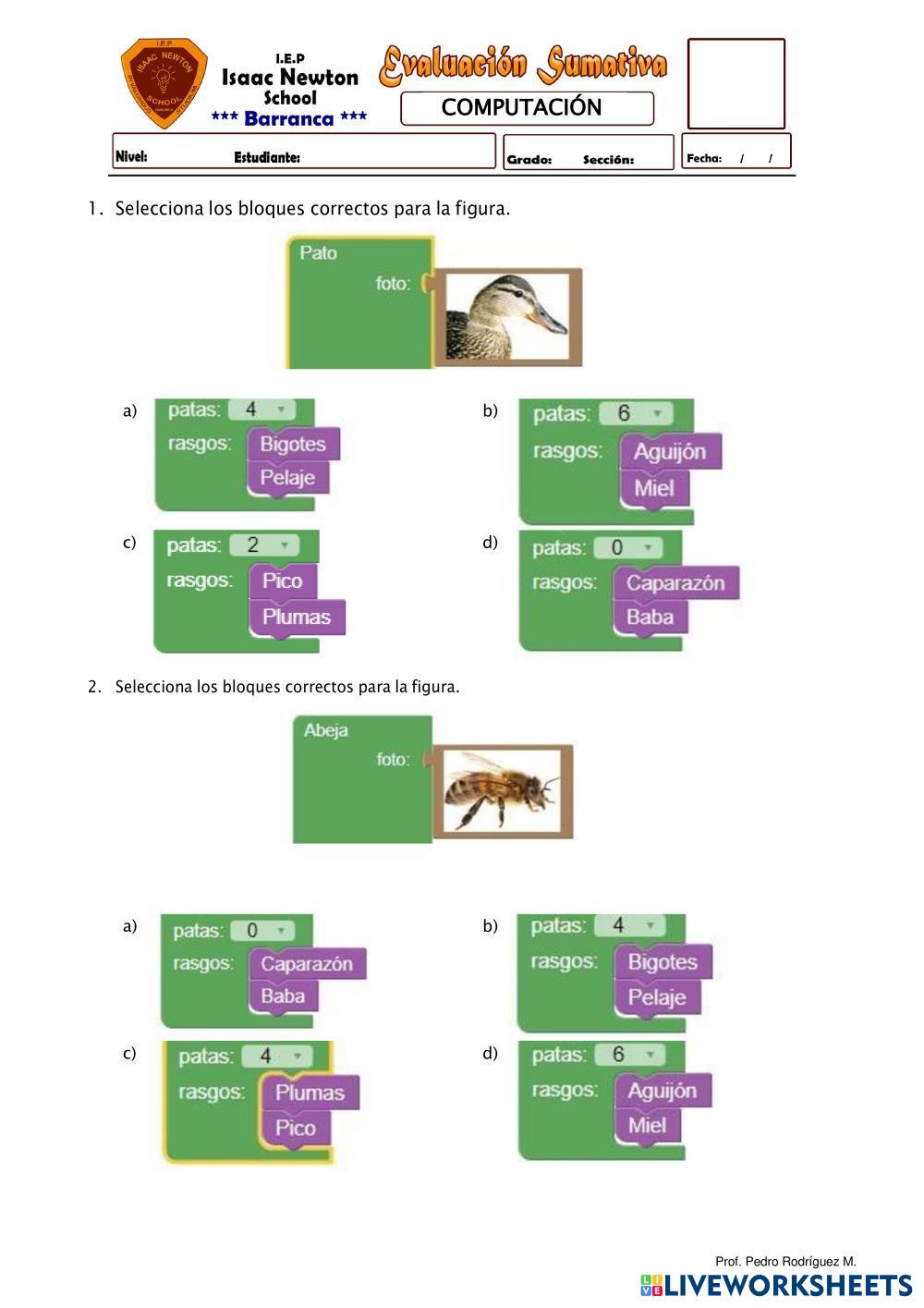 Blockly | Free Interactive Worksheets | 7676467