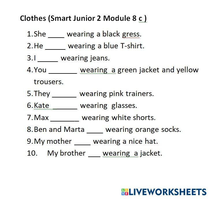 Clothes | Live Worksheets