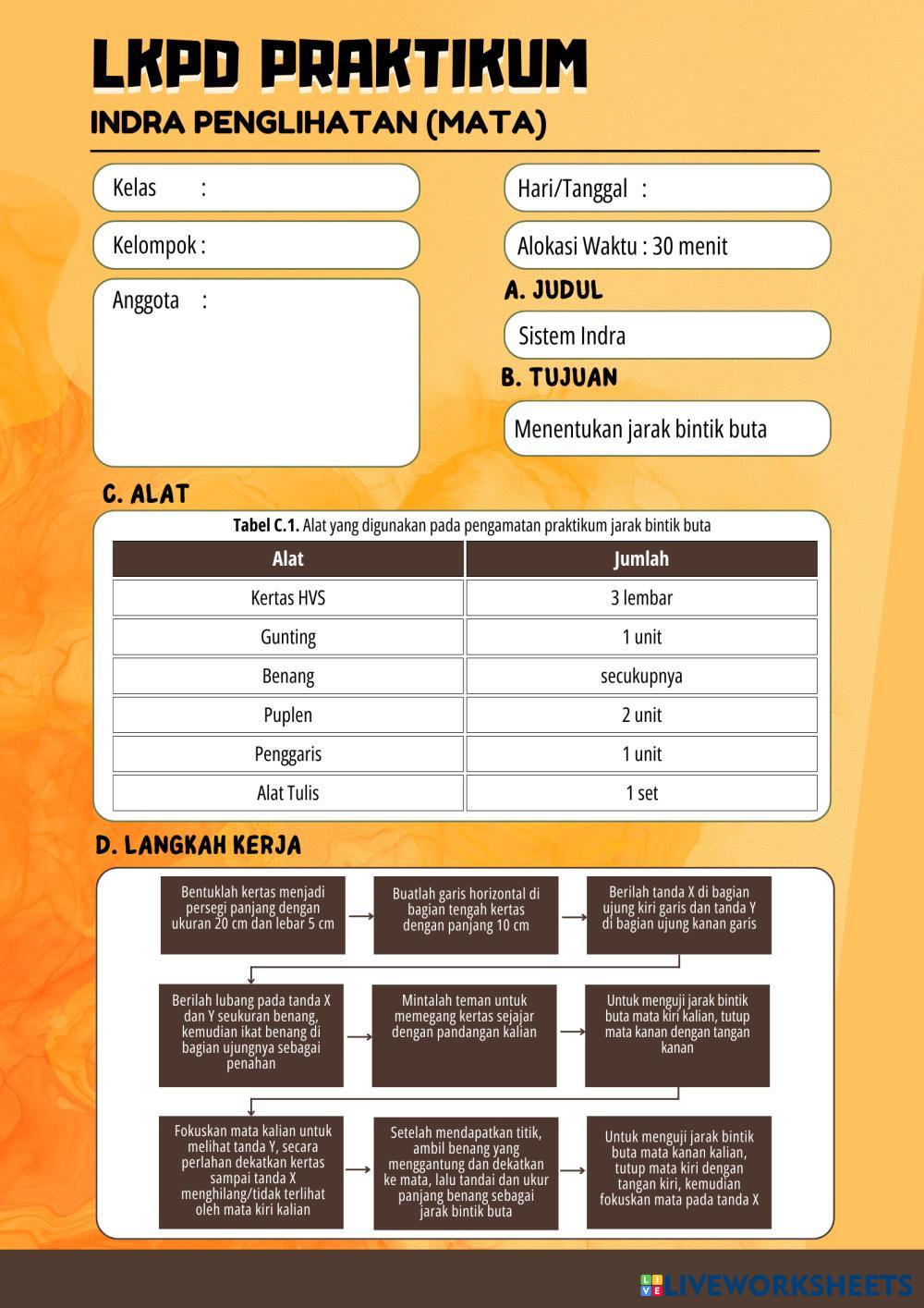 LKPD Praktikum … | Free Interactive Worksheets | 7677112