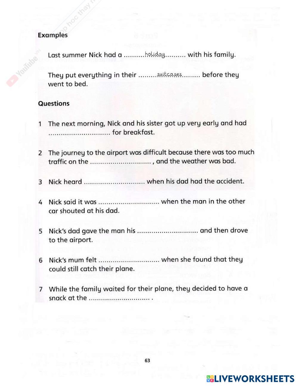 FLYERS OXFORD TEST 3 READING PART 5 7678097 | bluepuppy