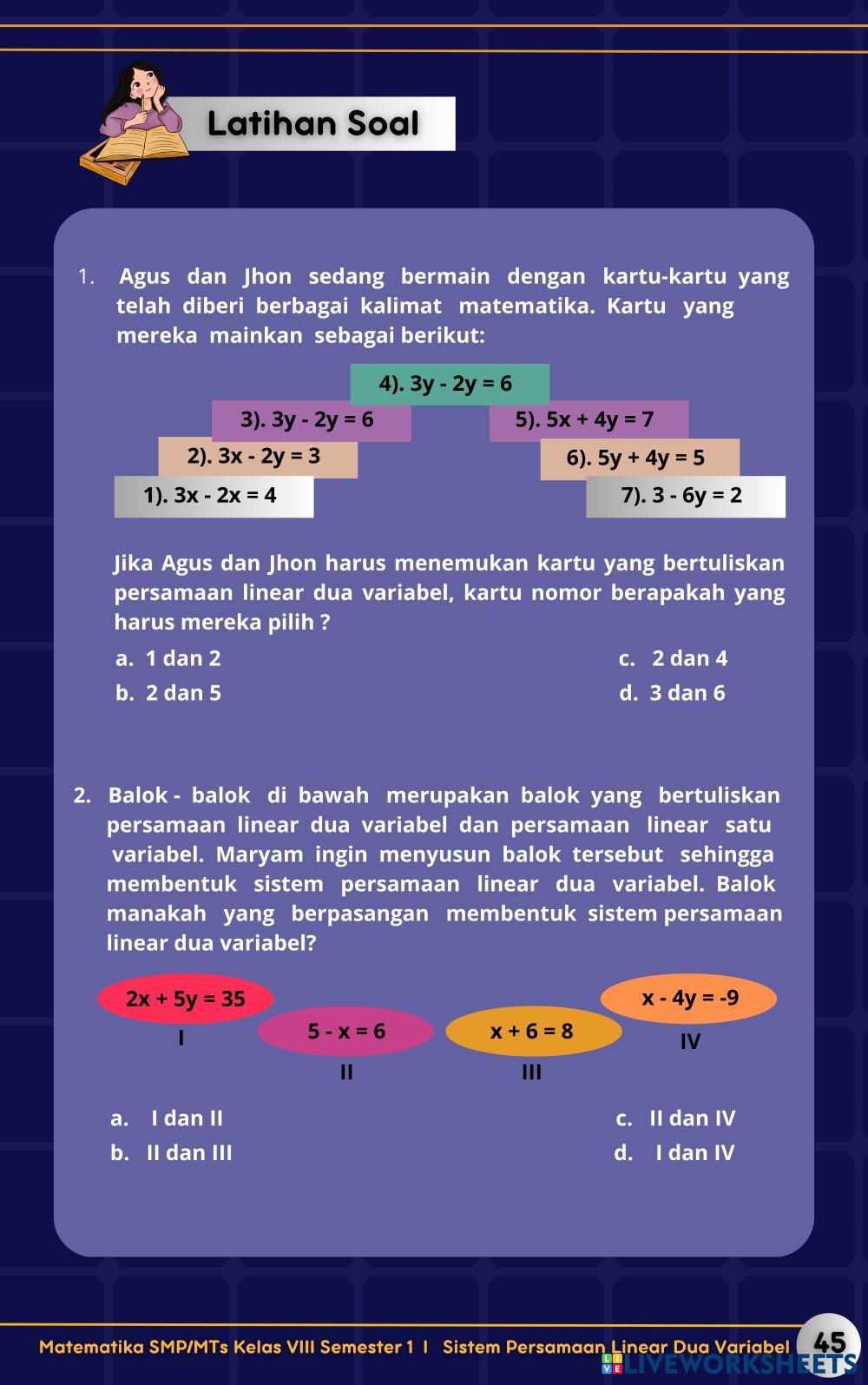 Latihan Soal | Live Worksheets