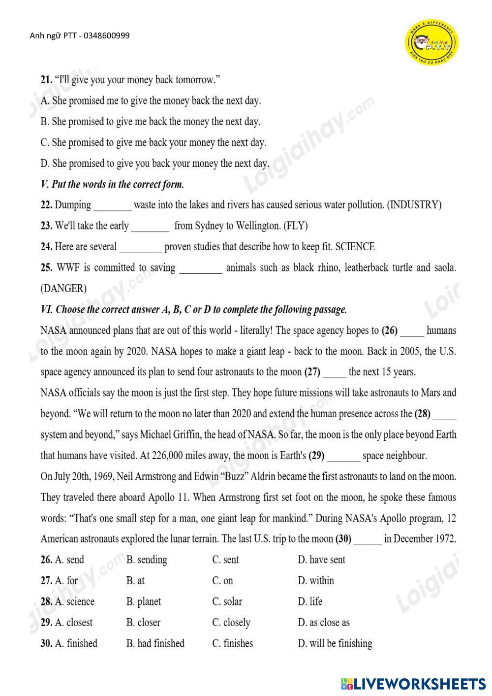 7682132 | TA8 GLOBAL SUCCESS FINAL TEST S2- TEST 1 | Pham
