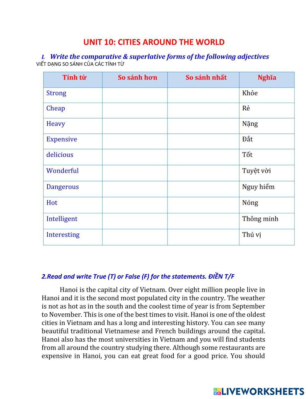 ILSW6 UNIT 10 LESSON 4 | Live Worksheets