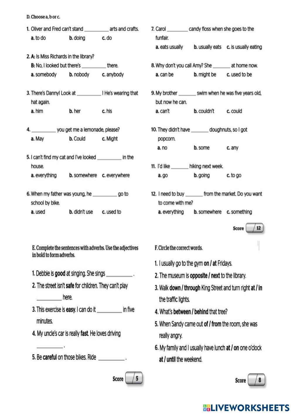 TEST 1 | Live Worksheets