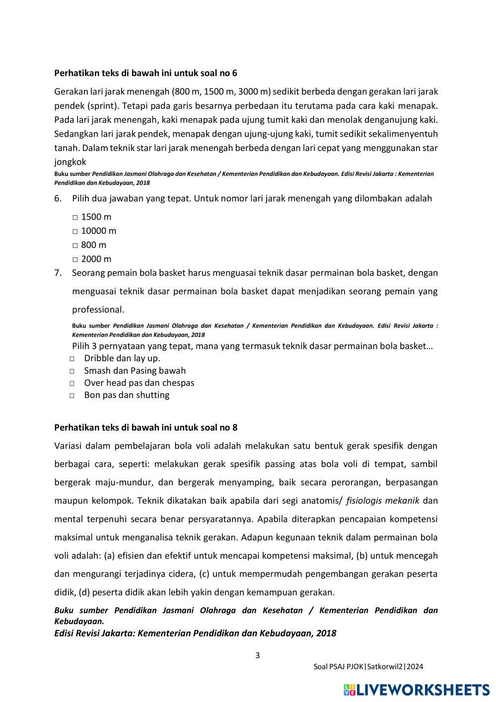 7960492 | PSAT GEOGRAFI KELAS X | SMP IT BAITURROHMAN