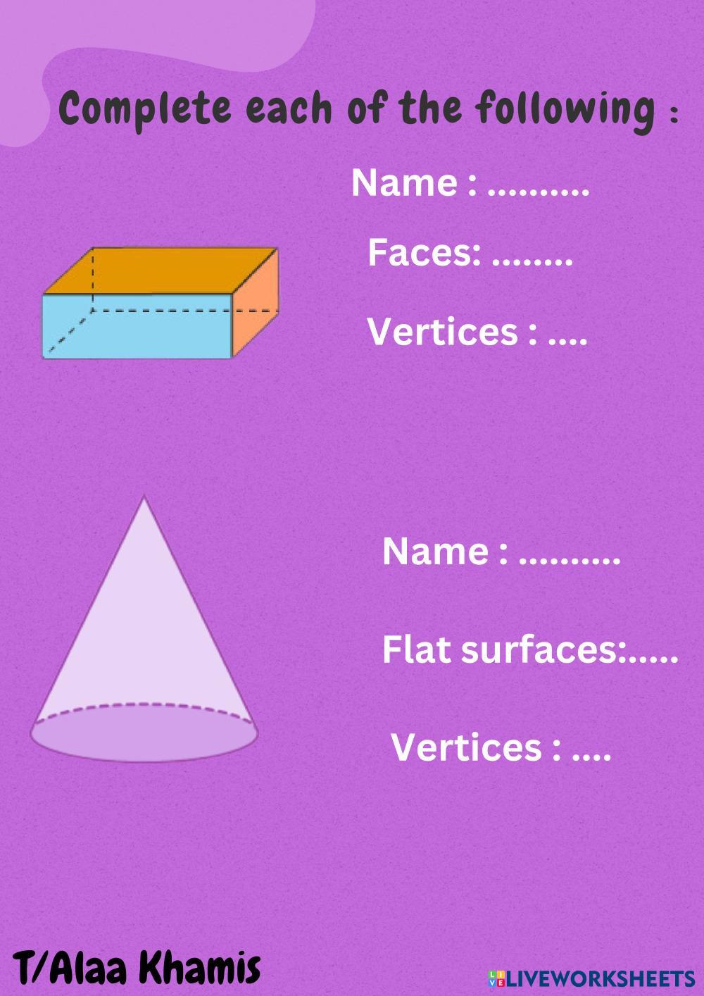 3D Shapes . | Live Worksheets