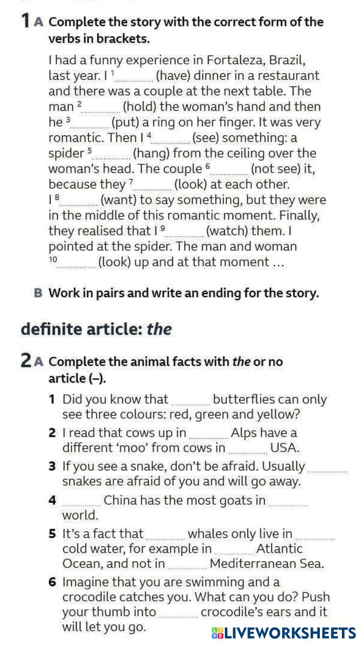 Pre Intermediat… | Free Interactive Worksheets | 7686885