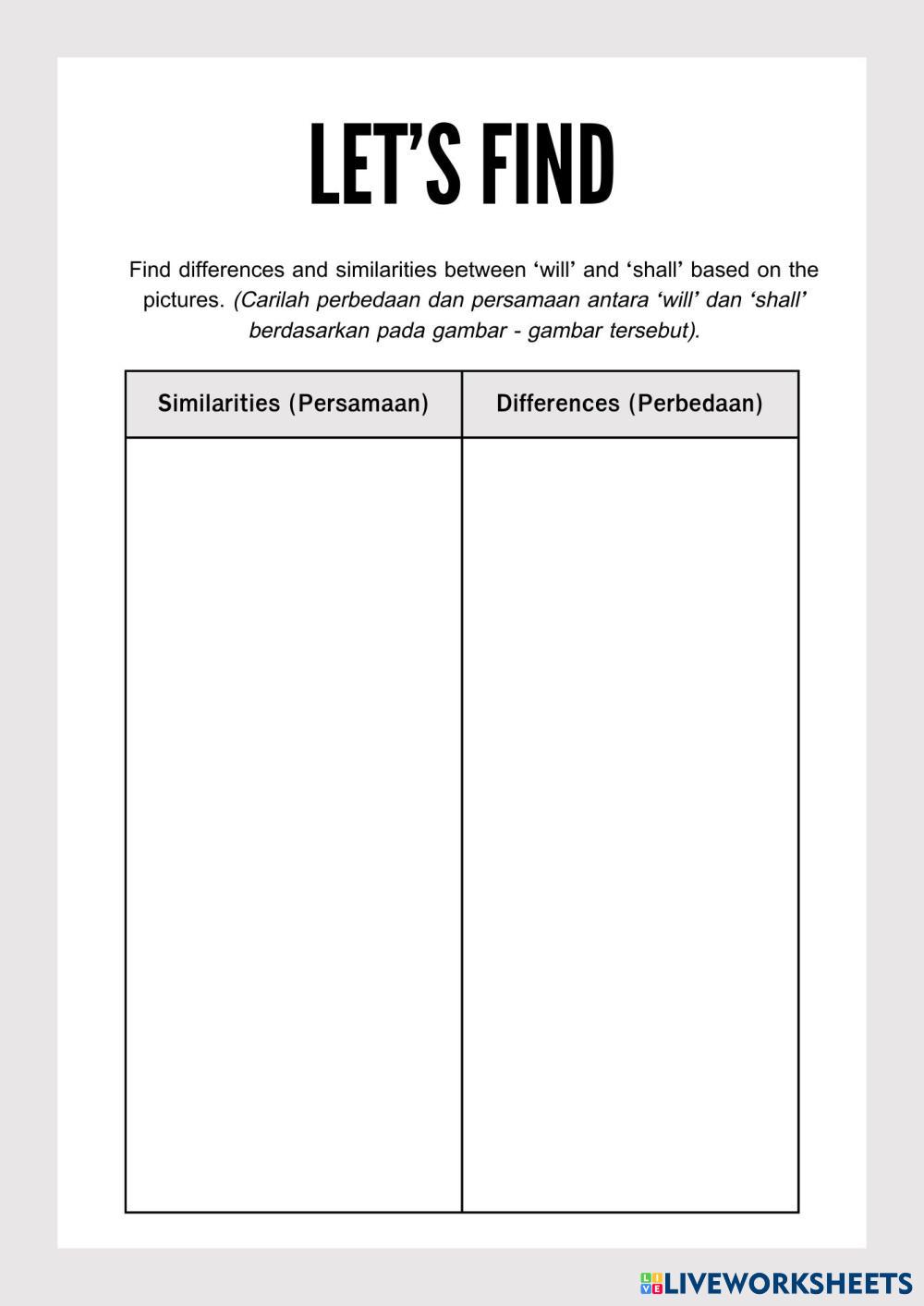 Let's Find Me! | Live Worksheets