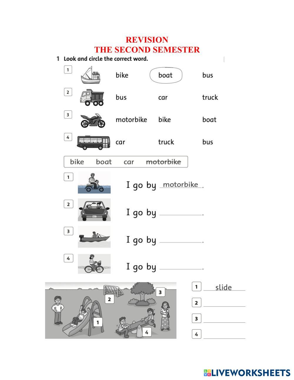 Revision 2nd Semester Grade 2 | Live Worksheets