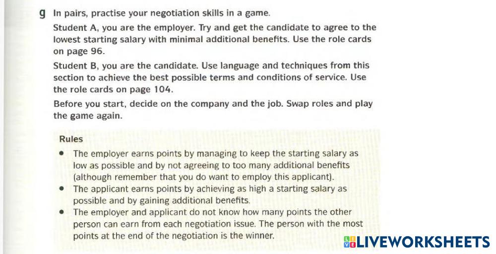 Job-hunting: 6. Follow up: 4. negotiating terms and conditions | Live ...