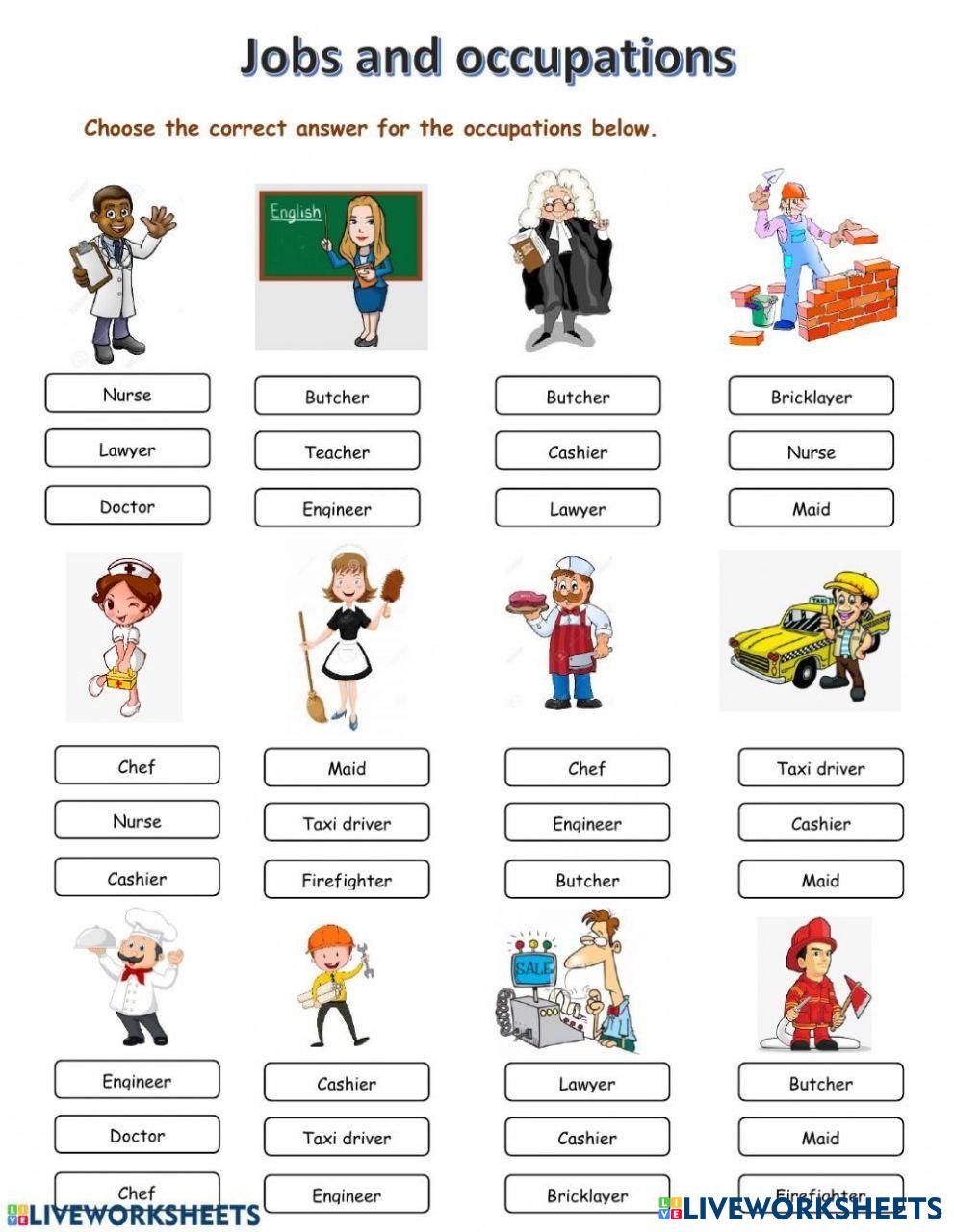 professions | Live Worksheets