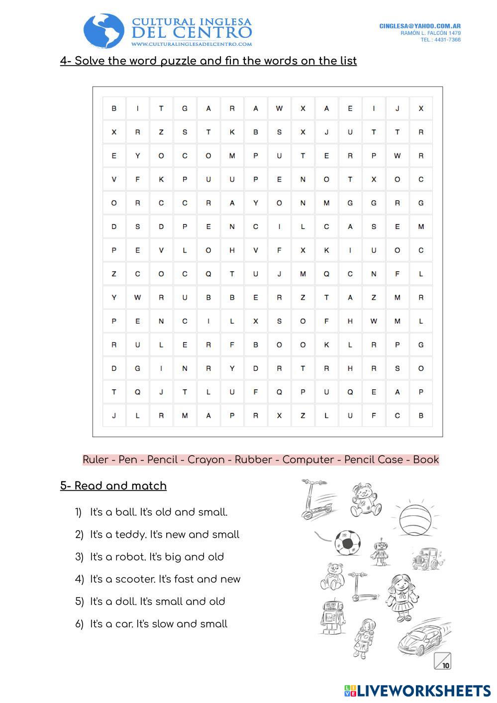 Starters unit 1… | Free Interactive Worksheets | 7693685