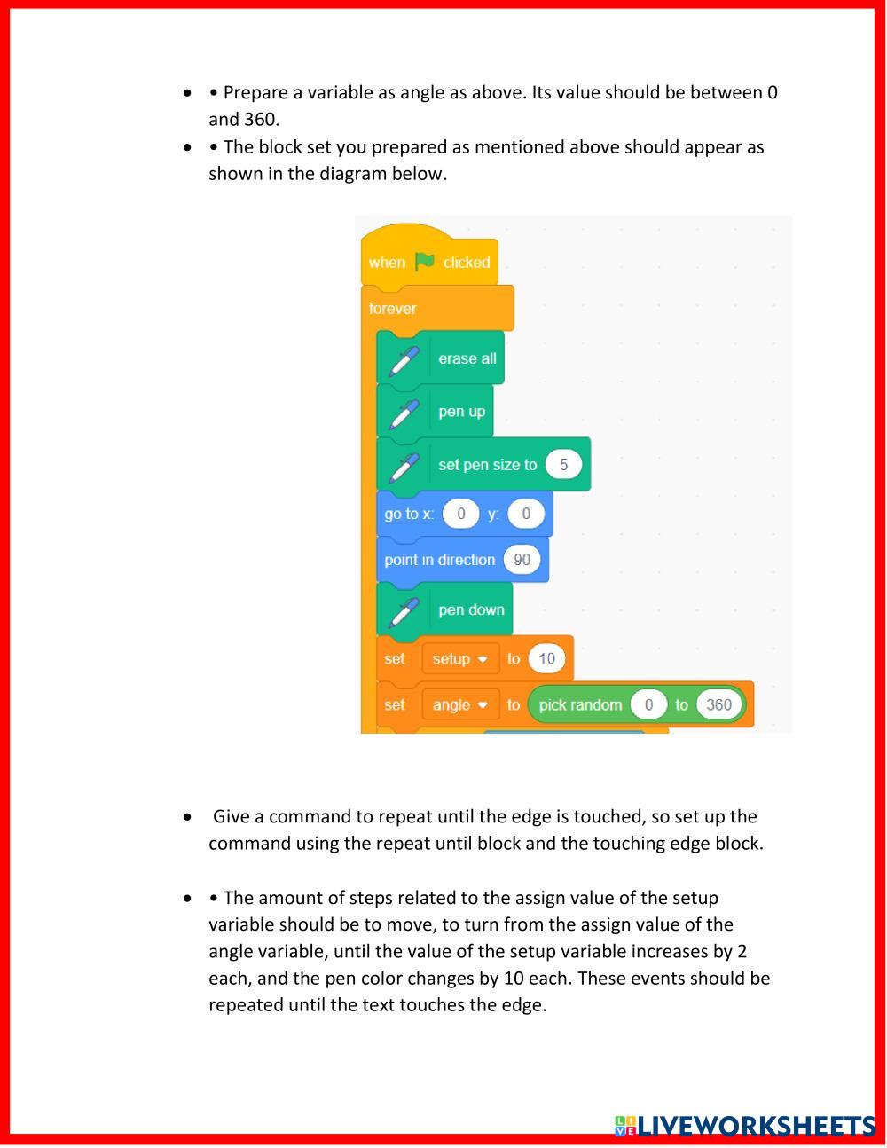 English assignment for project 154 | Live Worksheets