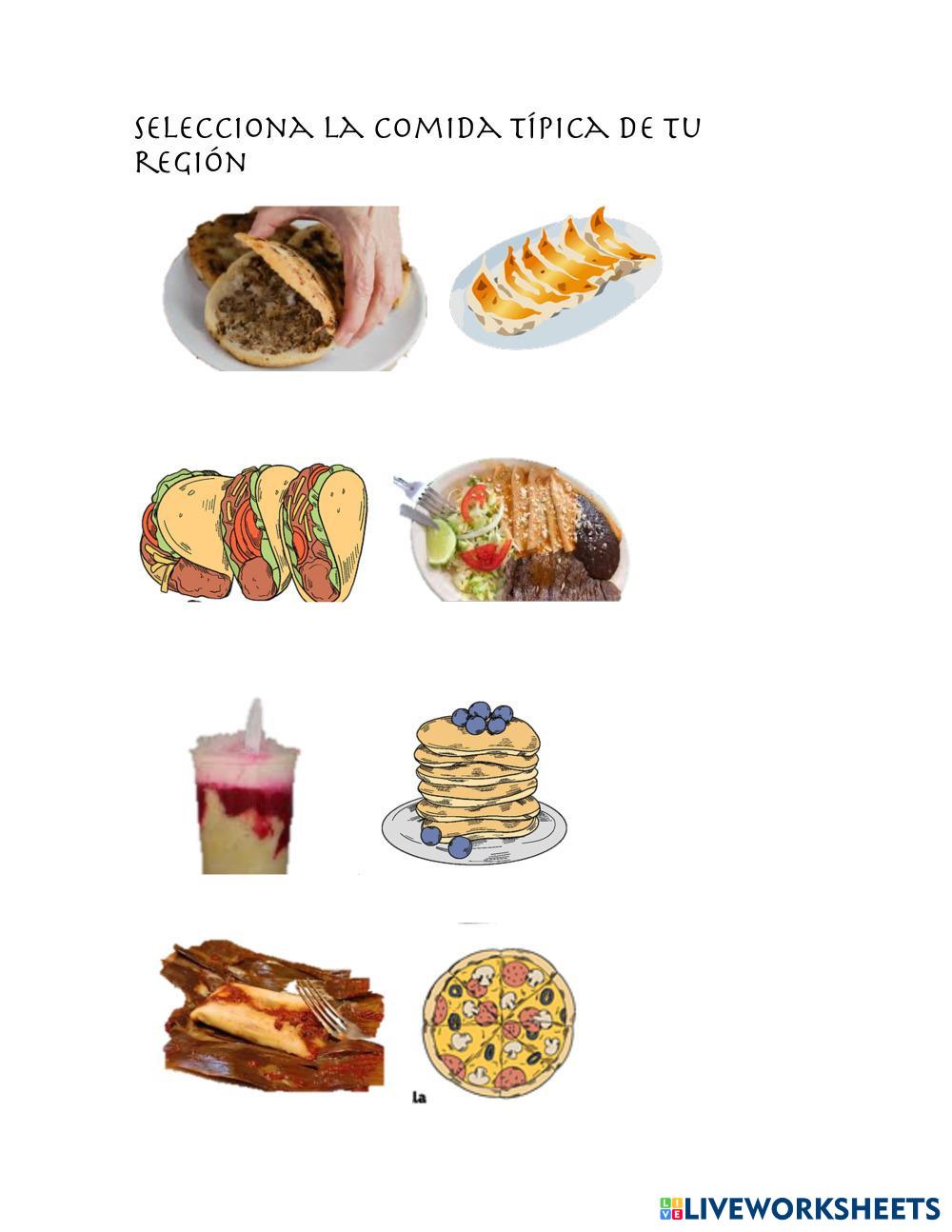 comida típica | Free Interactive Worksheets | 7694873