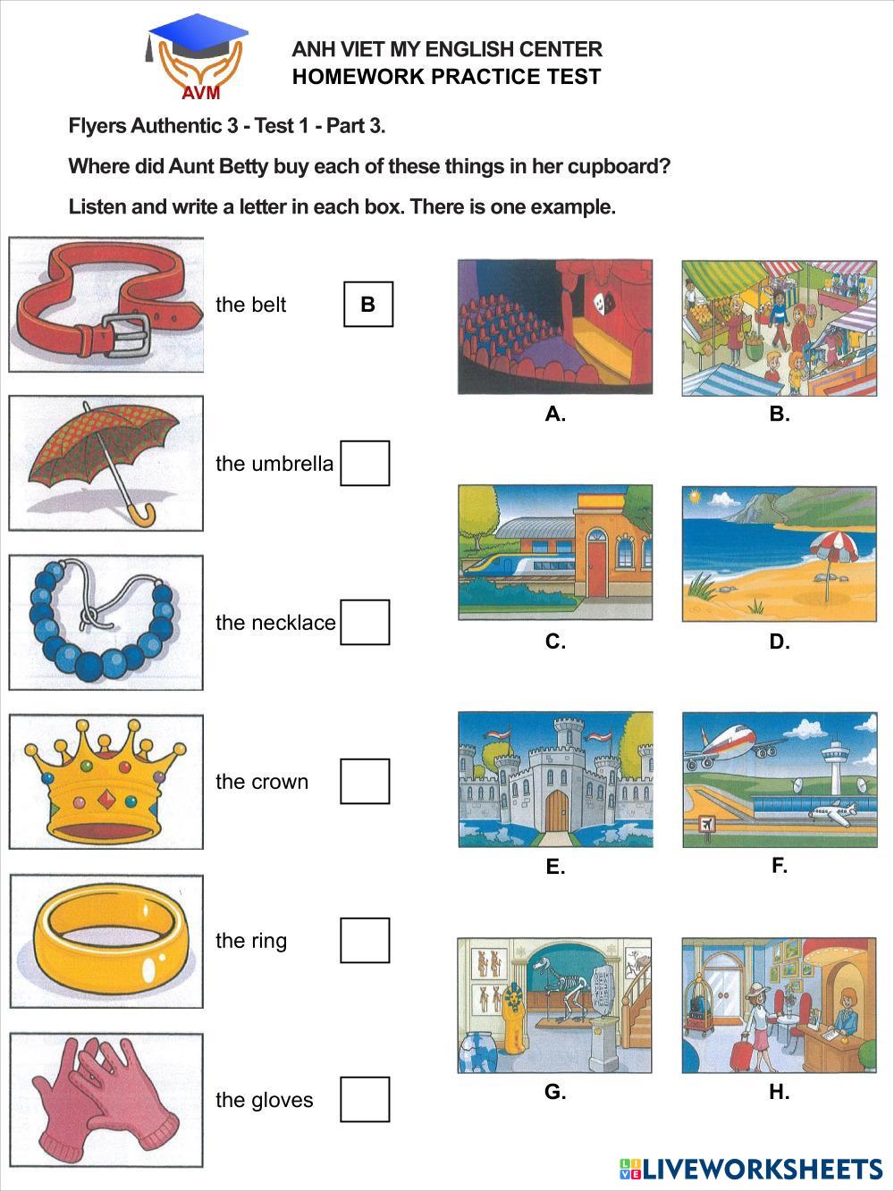 FLYERS 3- TEST … | Free Interactive Worksheets | 7695141