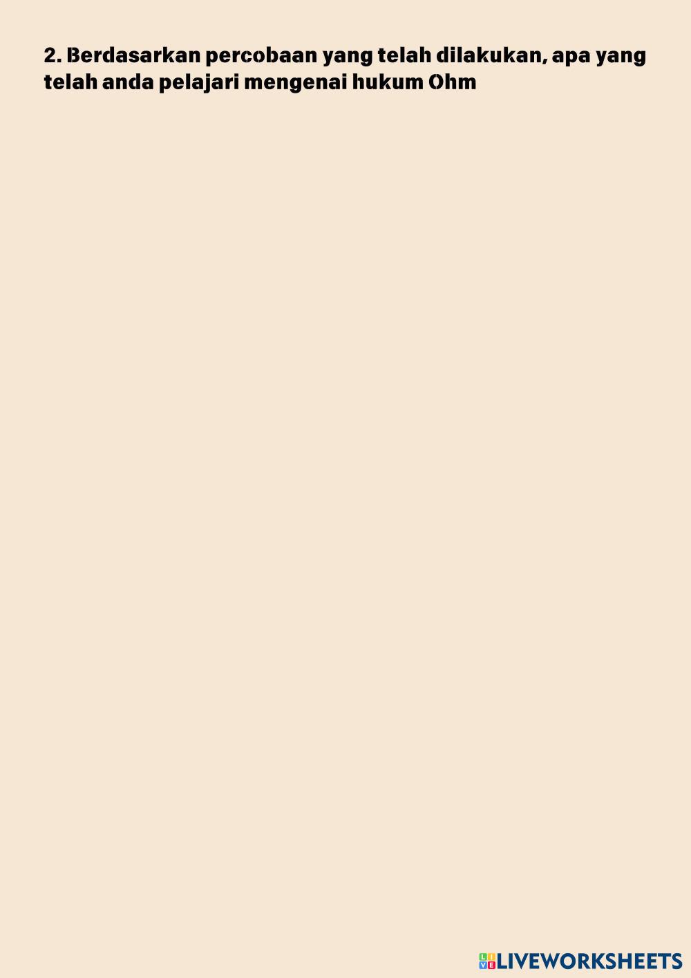 Hukum Ohm | Free Interactive Worksheets | 7695411