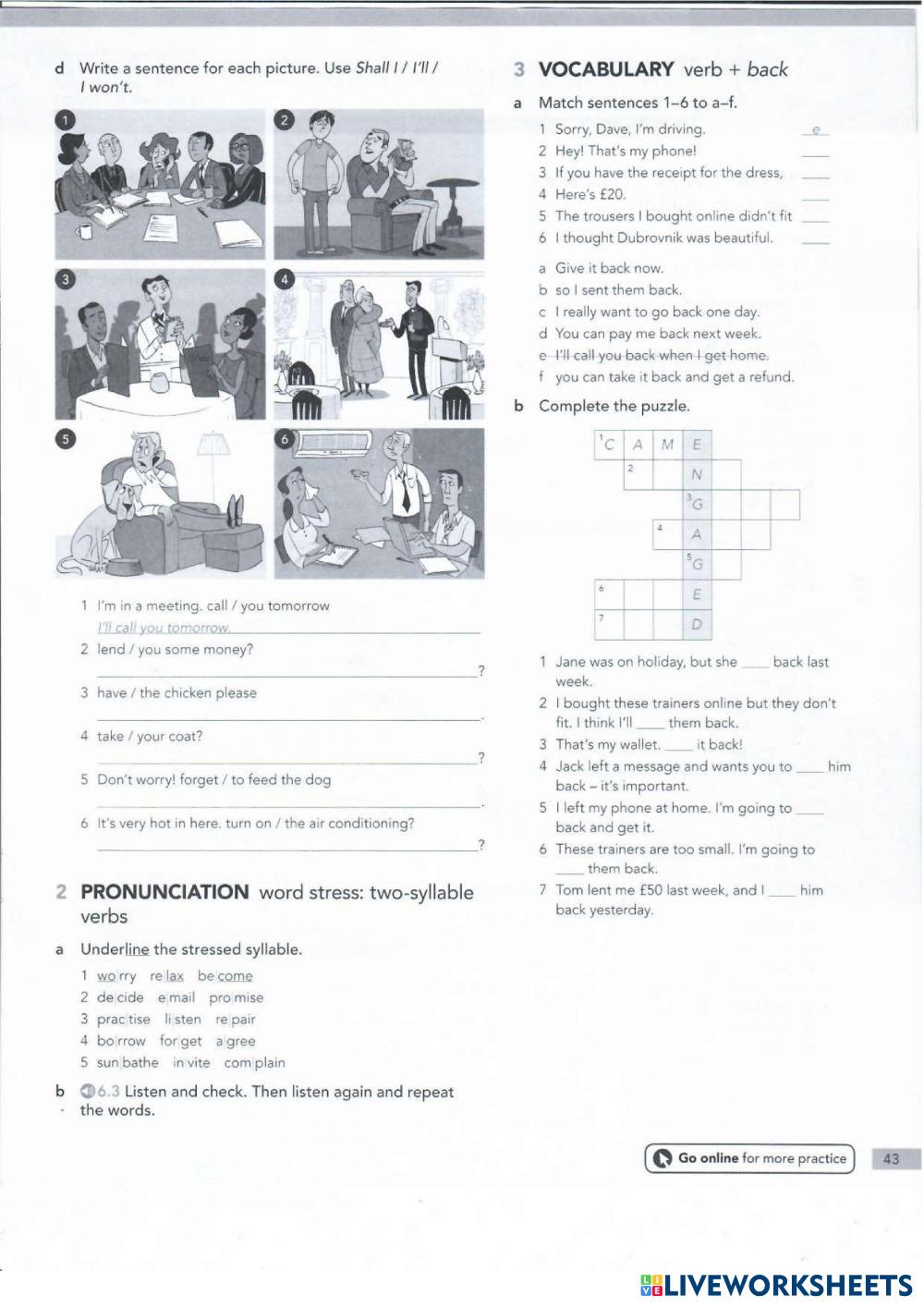 Pre-Intermediate - Workbook 6B | Live Worksheets