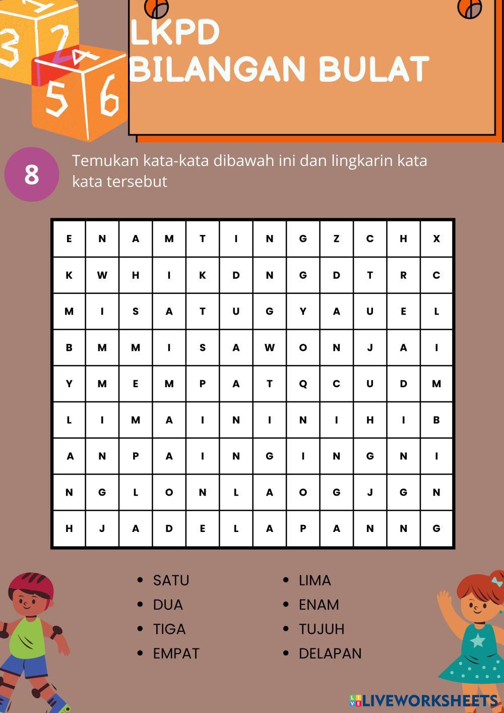 Bilangan Bulat | Free Interactive Worksheets | 7699105
