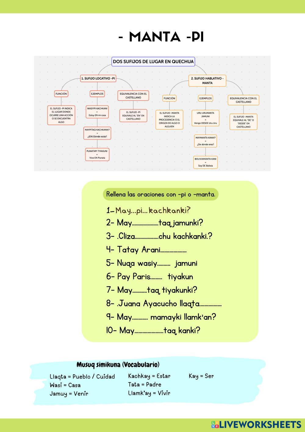 SUFIJOS -PI Y -… | Free Interactive Worksheets | 7701060