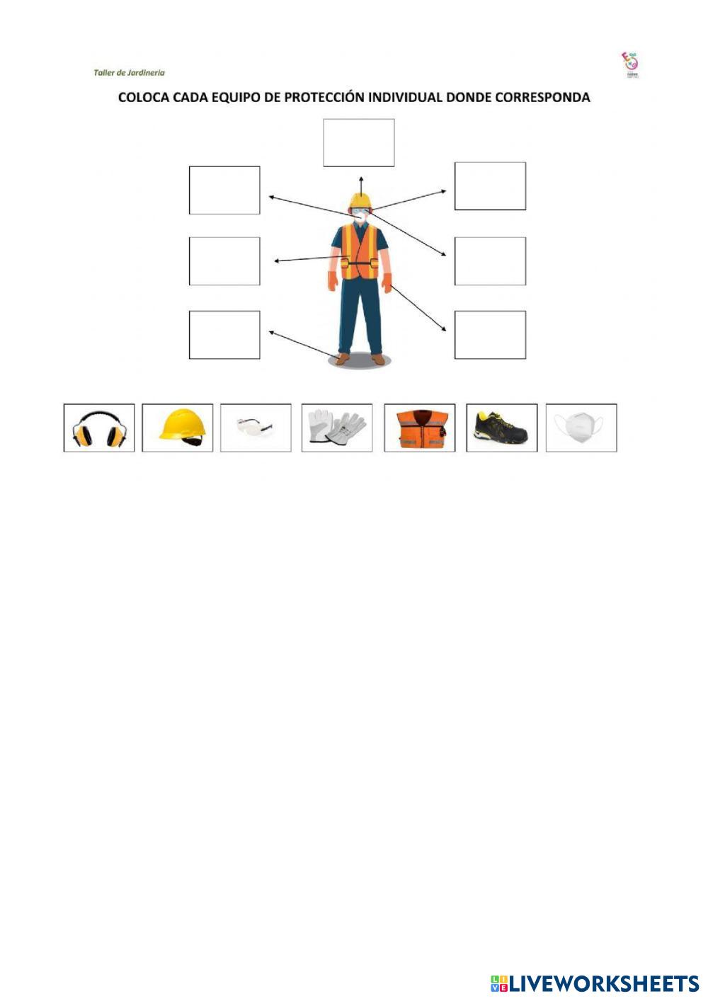 EPP ELEMENTOS DE PROTECCION PERSONAL | Live Worksheets