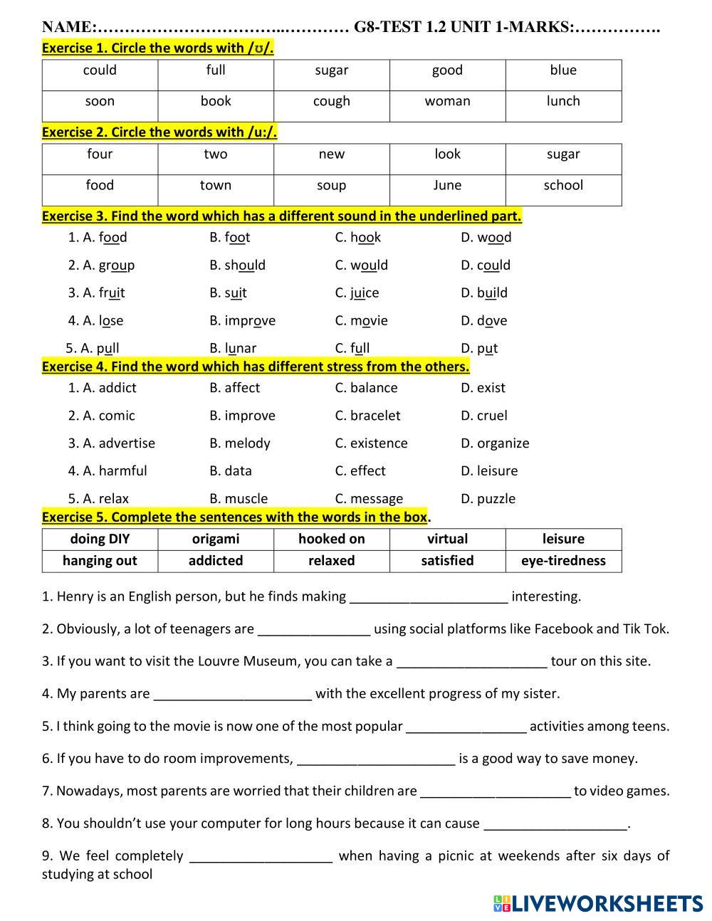 G8-U1GLOBAL.LIV… | ESL Worksheets | 7701781