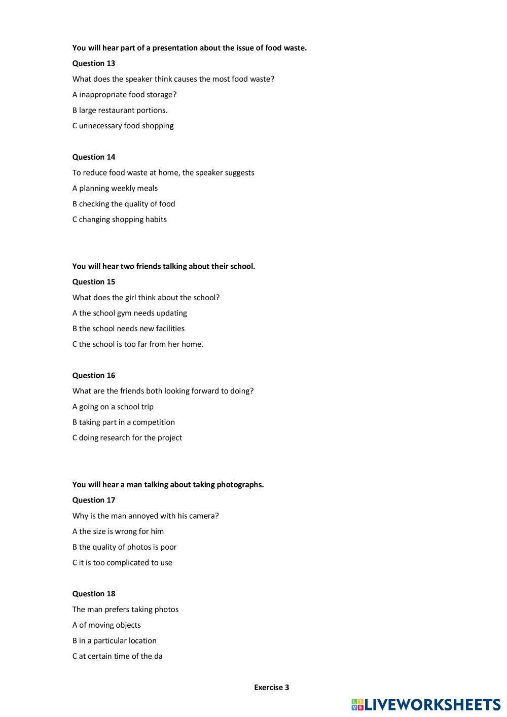 IGCSE | Free Interactive Worksheets | 7702707