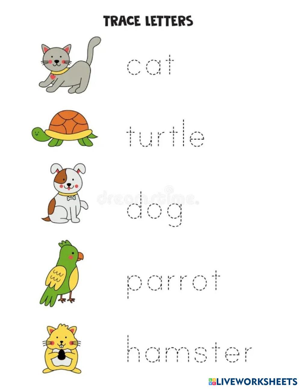 trace letters | Live Worksheets