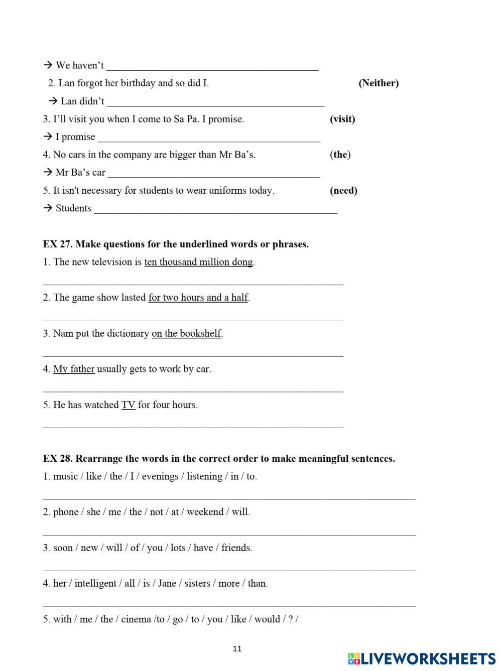 rewrite14 | Live Worksheets