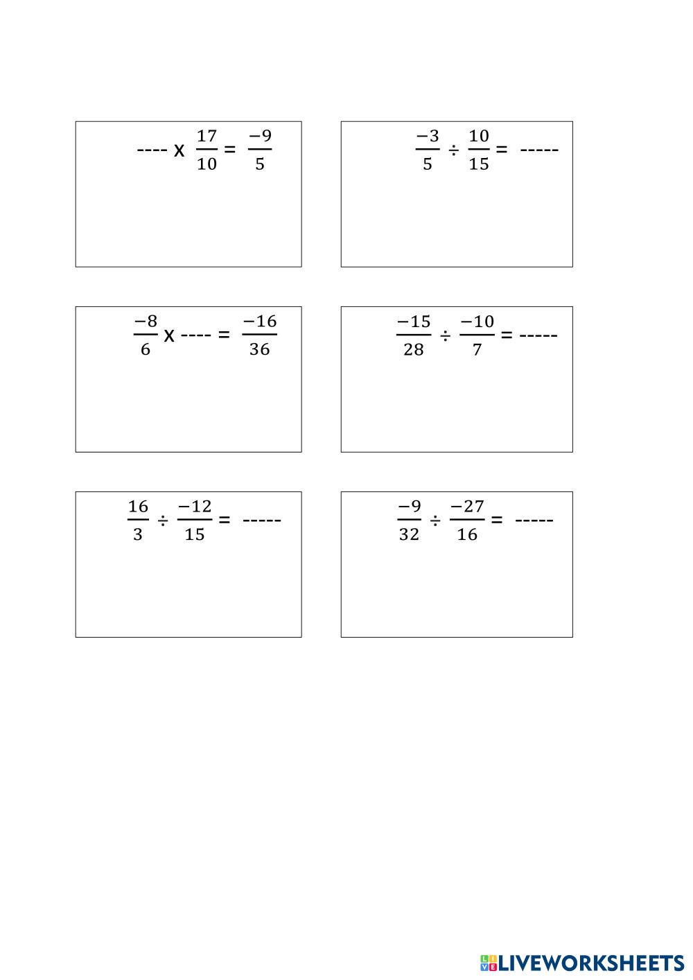 Multiplying and… | Free Interactive Worksheets | 7706044