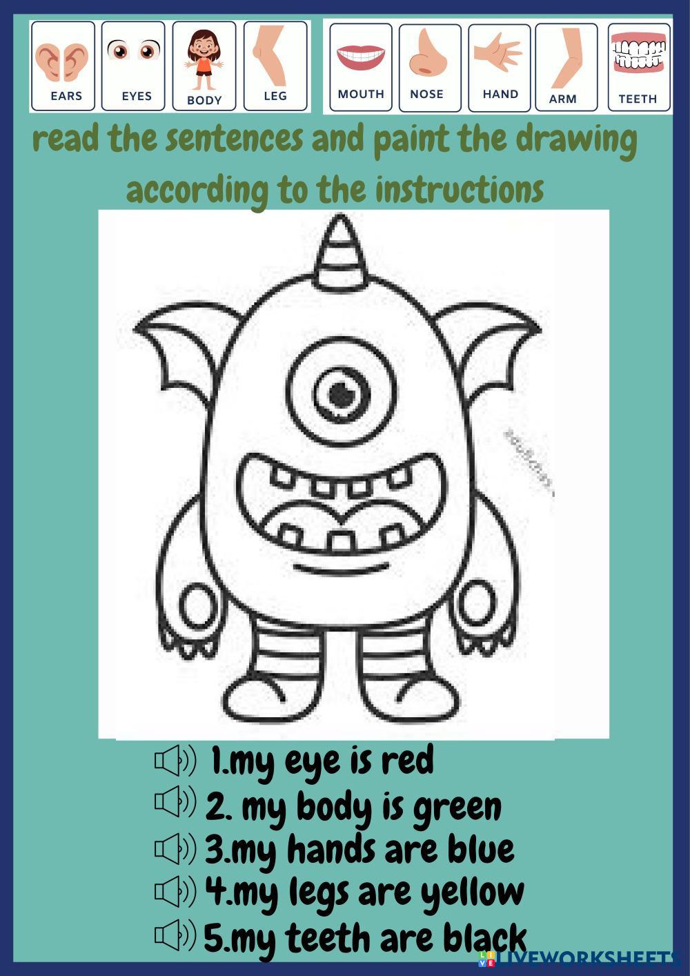 body parts | Live Worksheets