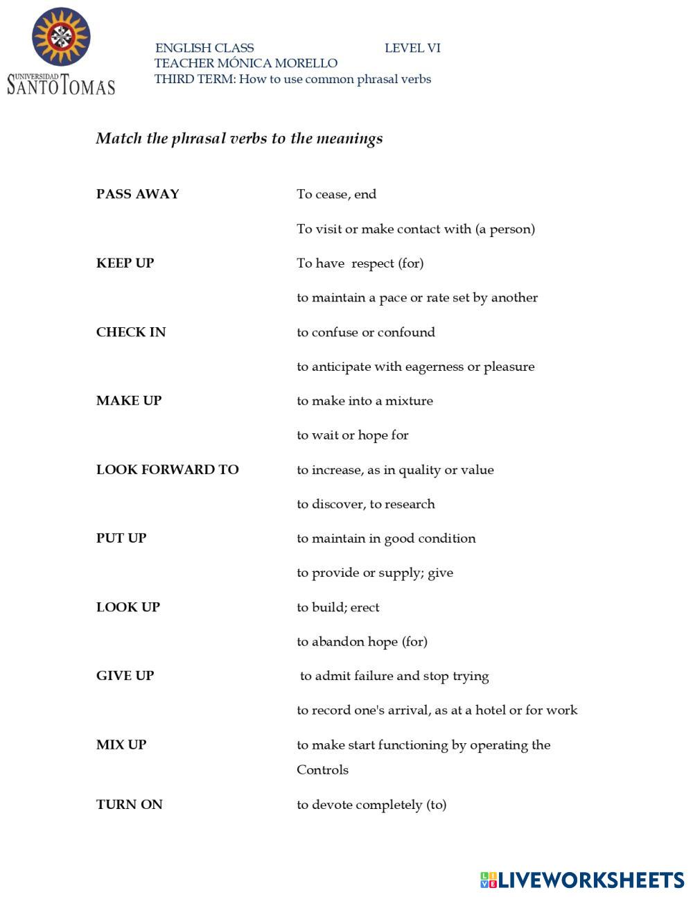 Phrasal verbs workshop 7711738 | monicamorellovargas