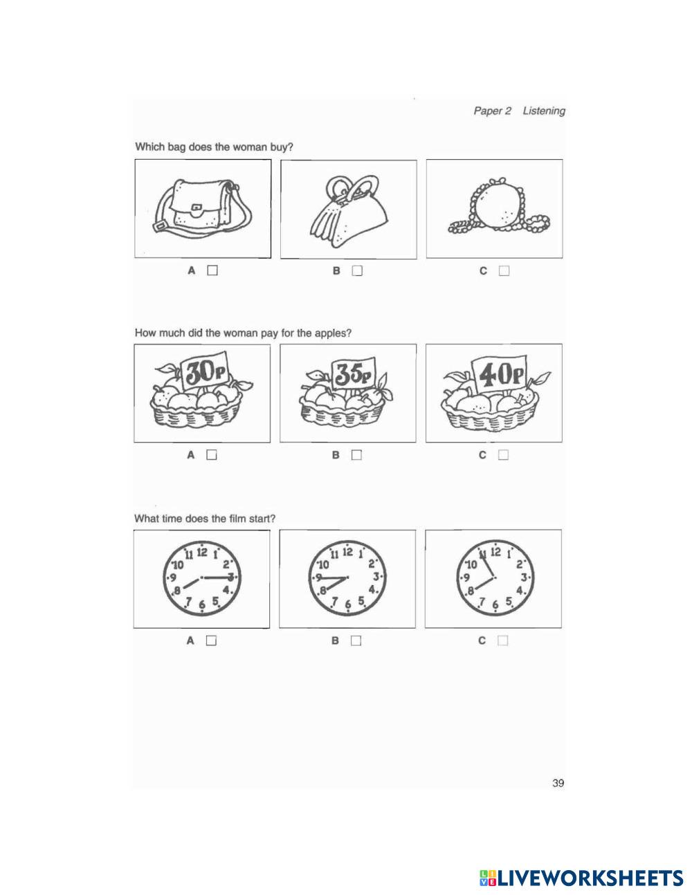 KET 1 | Free Interactive Worksheets | 7712044