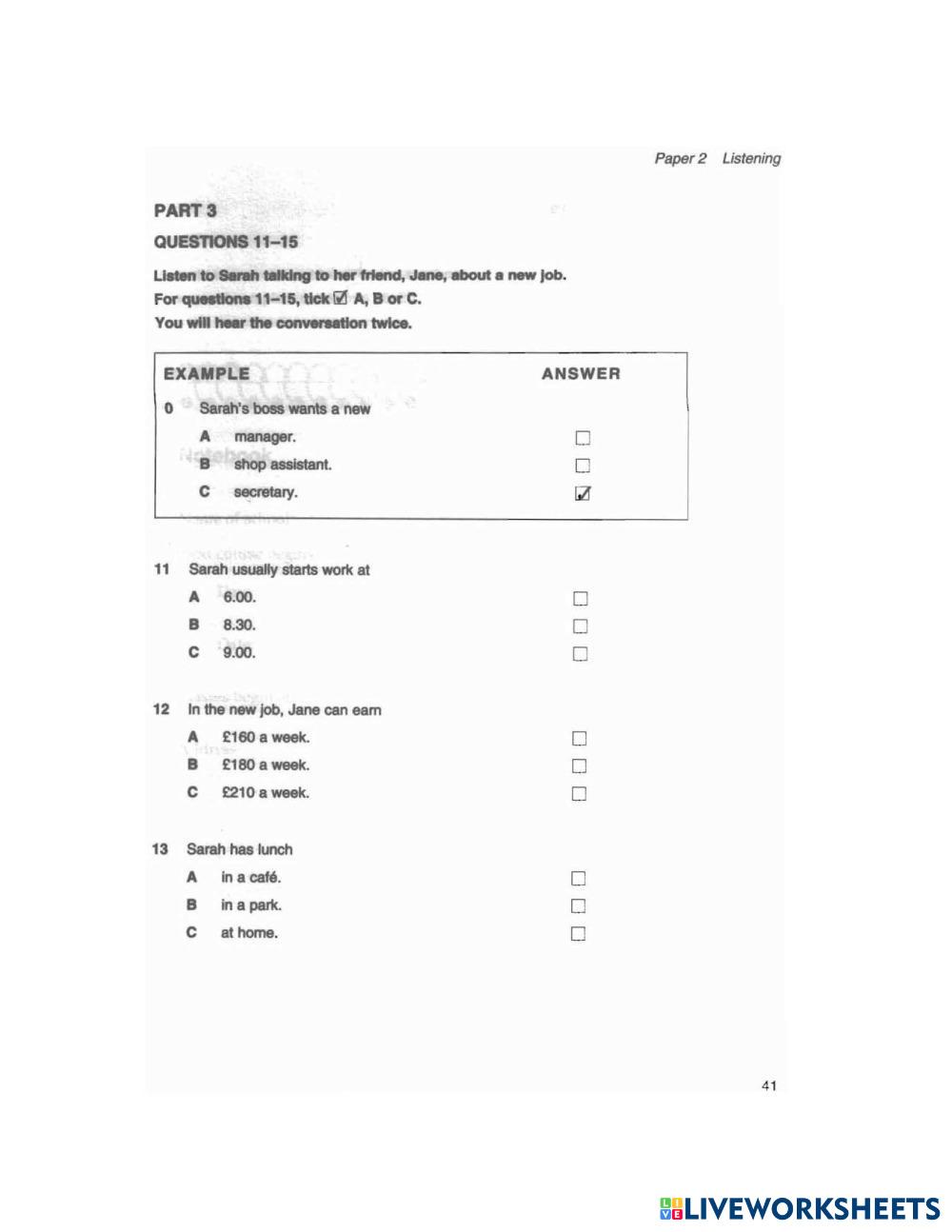 KET 1 | Free Interactive Worksheets | 7712044