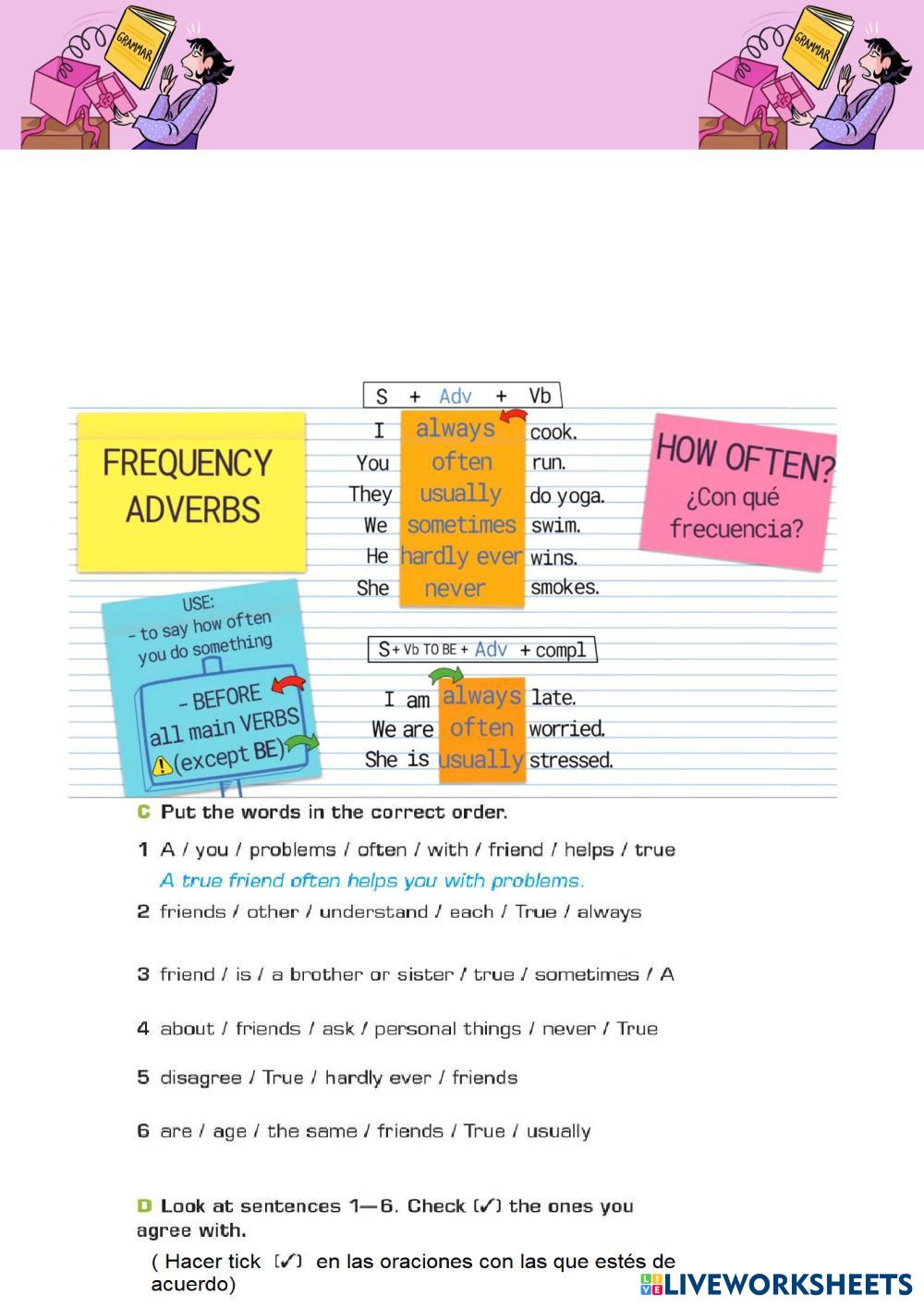 Frequency adver… | Free Interactive Worksheets | 7715058