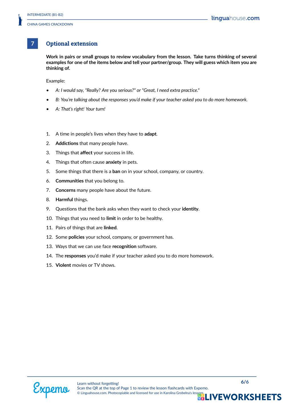 7715166 | Computer gaming | Maddeline79 | LiveWorksheets