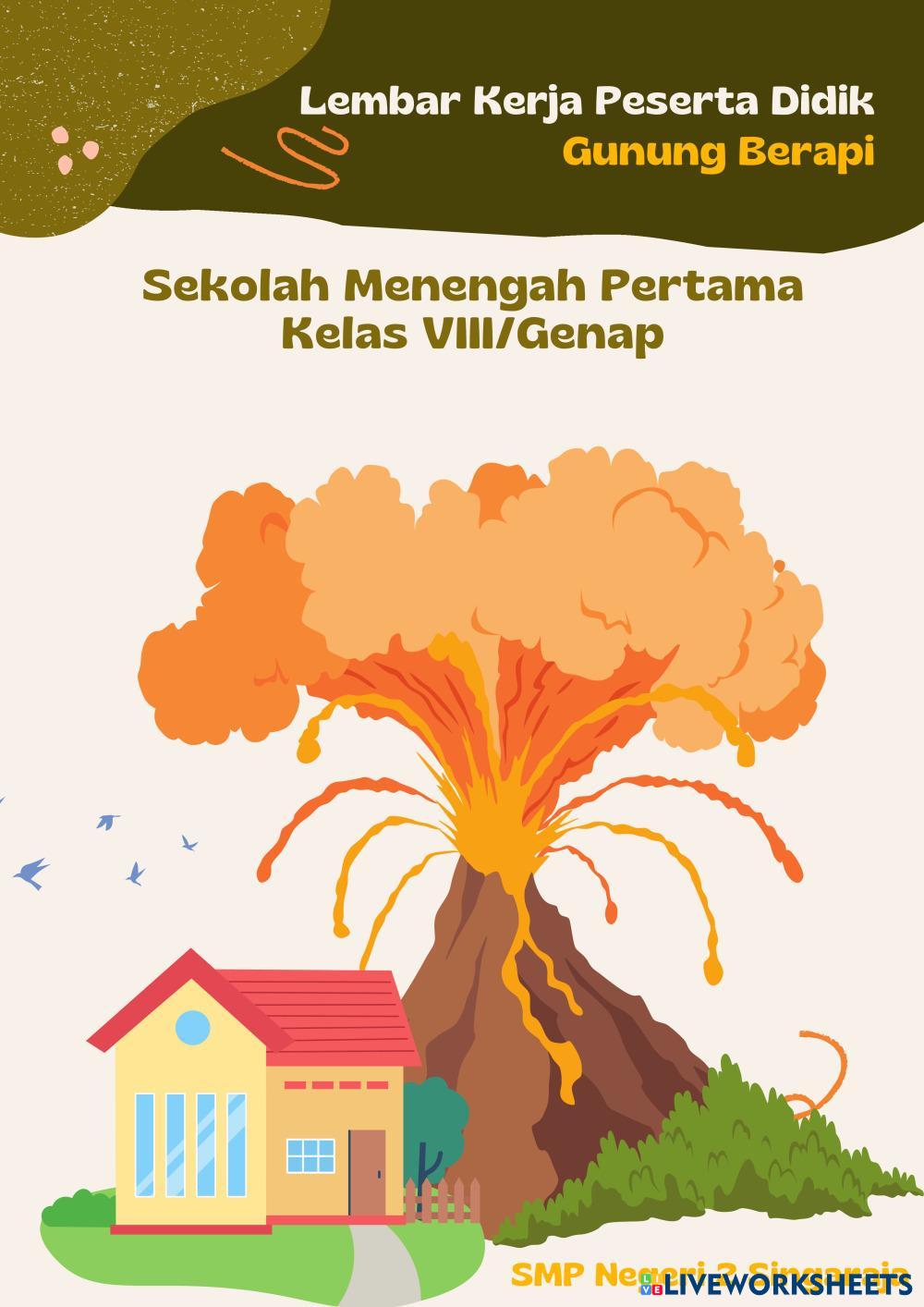 silviasada | LKPD GUNUNG BERAPI 7716684 | LiveWorksheets