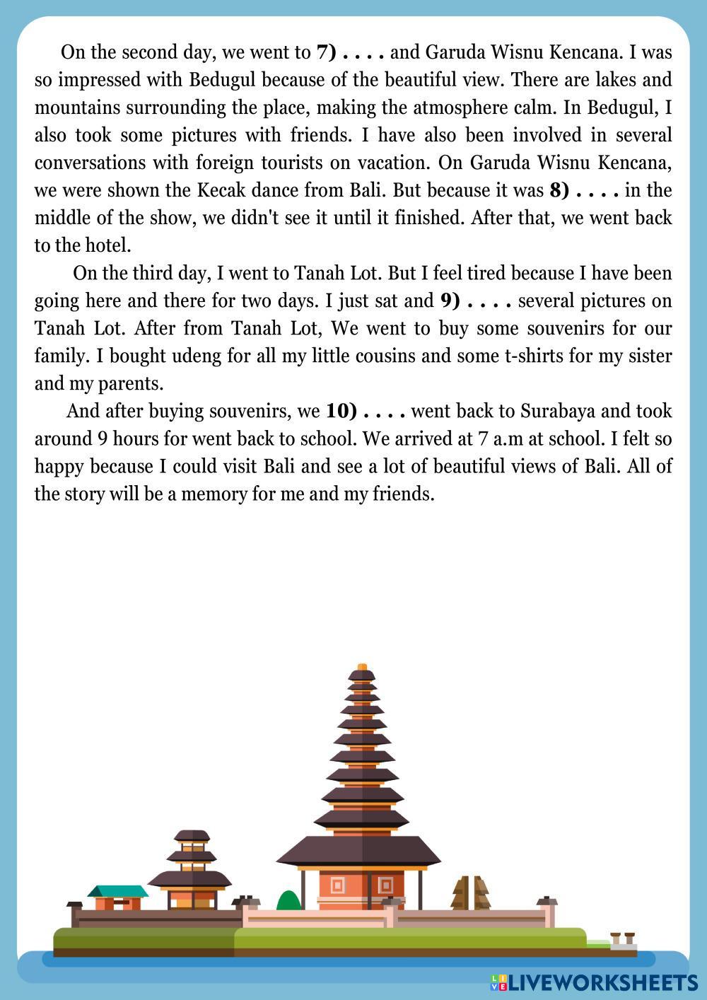 Recount Text | Free Interactive Worksheets | 7716766