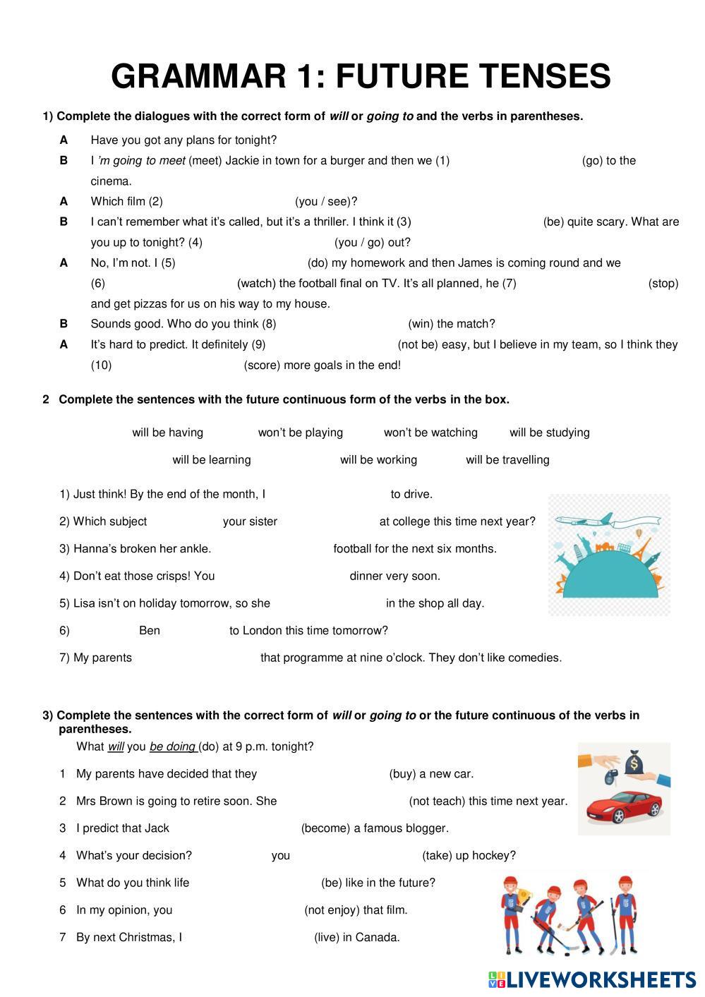 7718362 | Grammar 1: Future tenses | clara_teacher